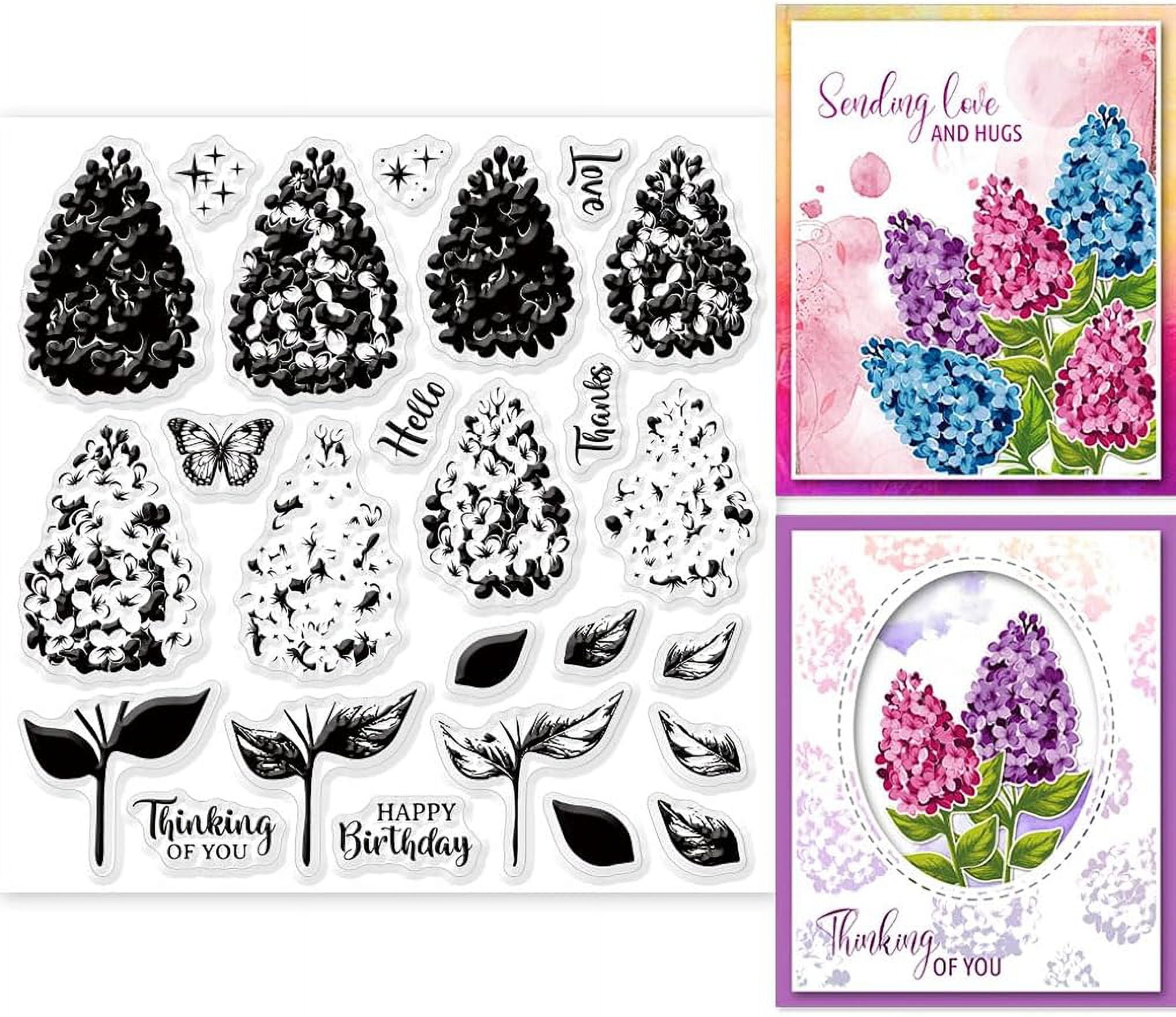 1Sheet Lilac Layered Silicone Clear Stamps for DIY Scrapbooking Photo ...