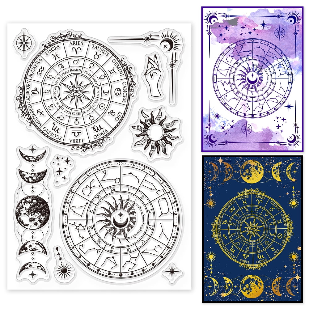 1Sheet Magic Divination Clear Stamps for DIY Scrapbooking Astrolabe ...