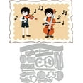 1Sheet Metal Violin and Cello Cut Dies Musical Notes and Lovely Boy ...