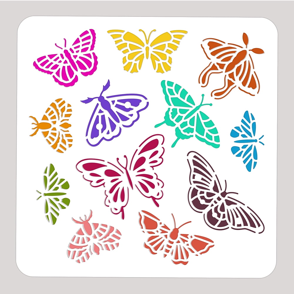 1Sheet PET Hollow Out Drawing Painting Stencils for DIY Scrapbook Photo ...