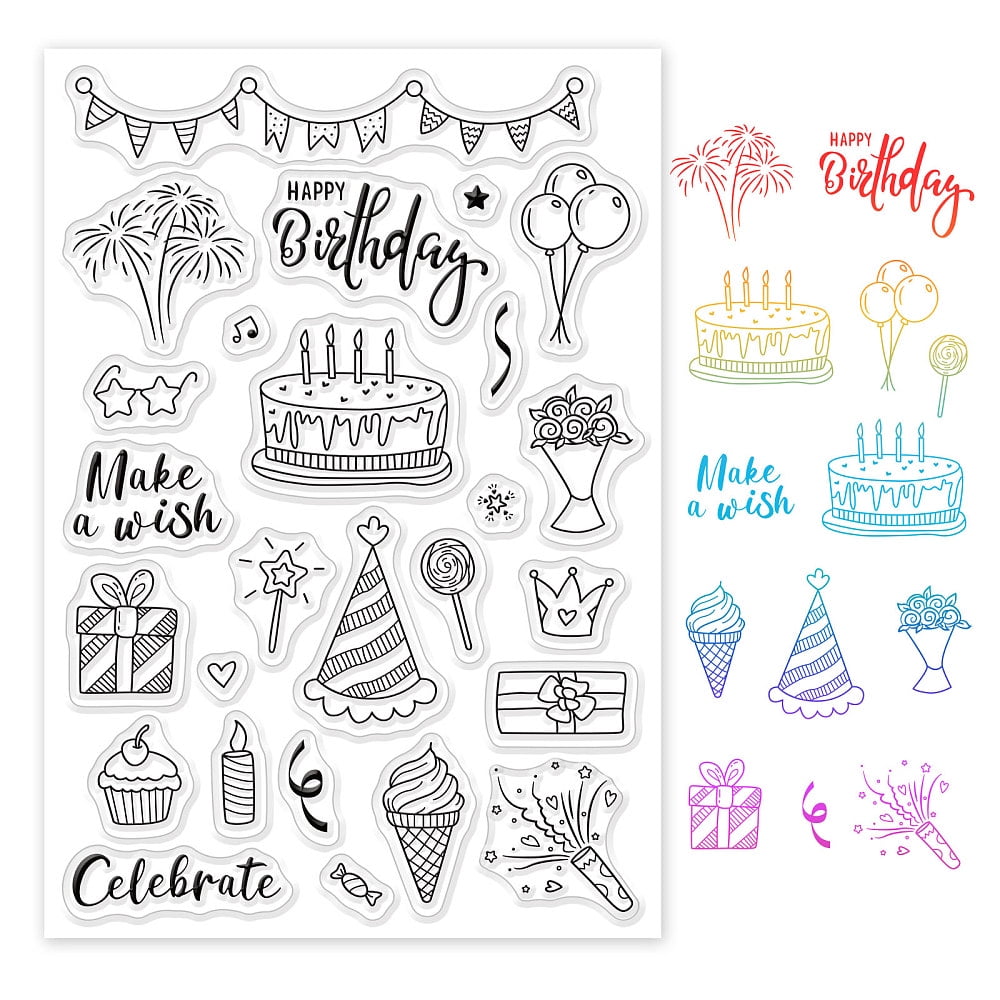 1Sheet PVC Plastic Stamps for DIY Scrapbooking Photo Album Decorative ...