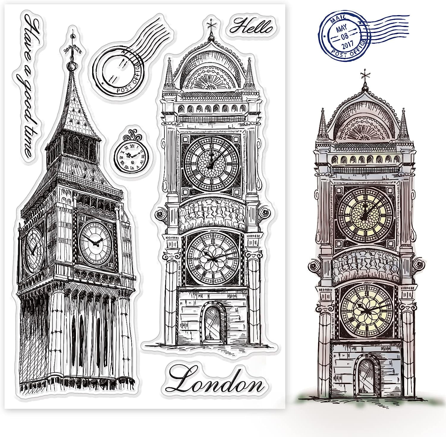 1Sheet PVC Plastic Stamps for DIY Scrapbooking Photo Album Decorative ...