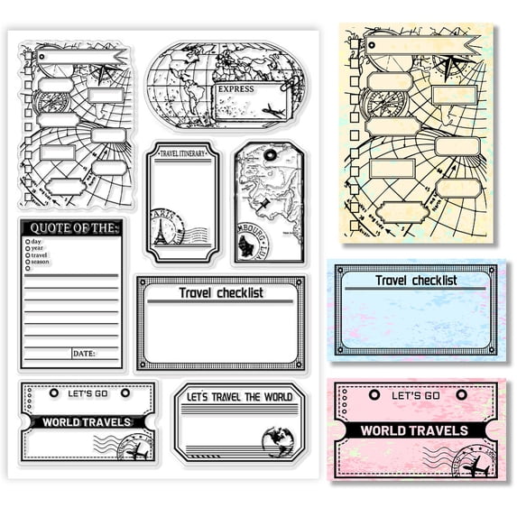 1Sheet PVC Stamps for DIY Scrapbooking Photo Album Decorative Cards ...