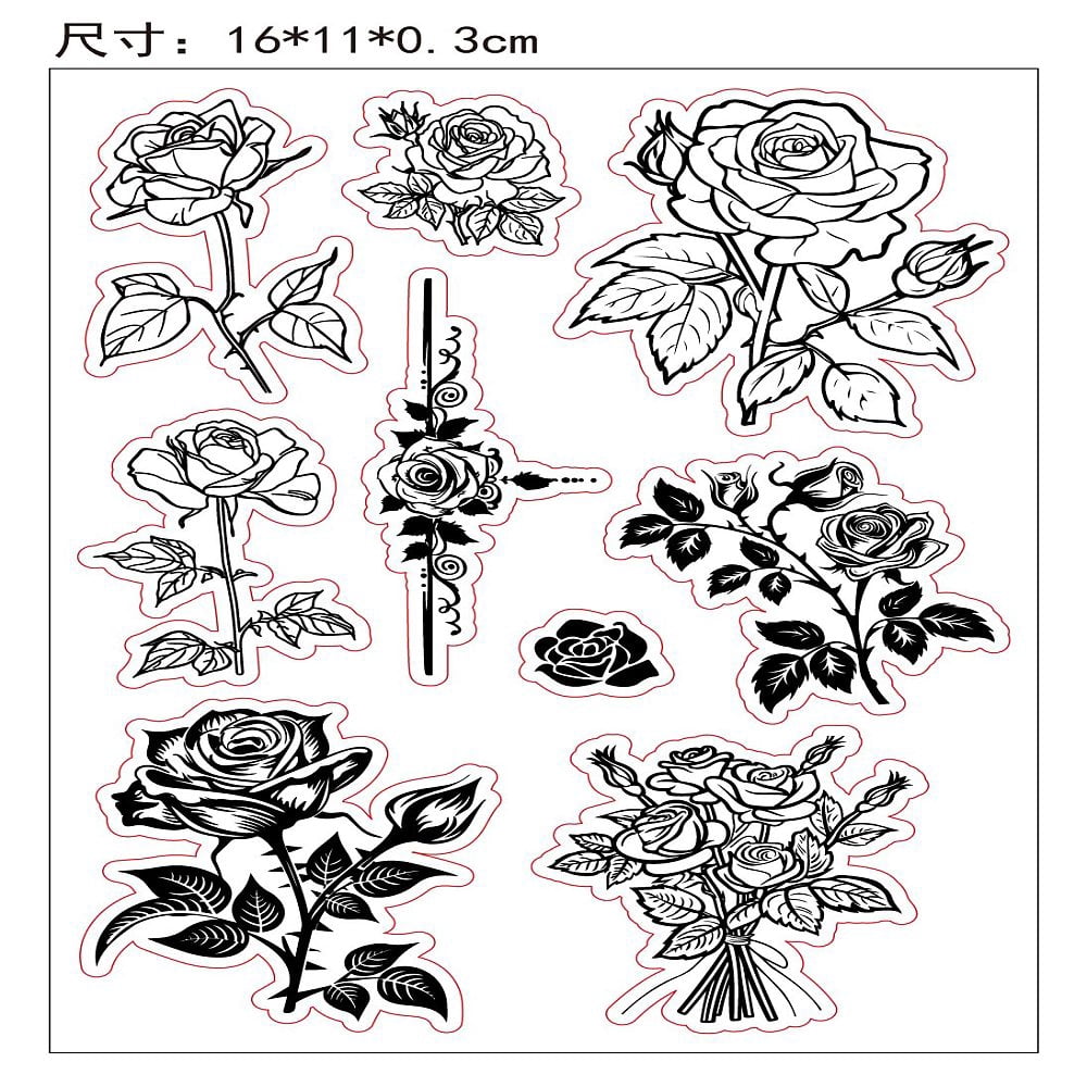 1Sheet Plastic Stamps for DIY Scrapbooking Photo Album Decorative Cards ...