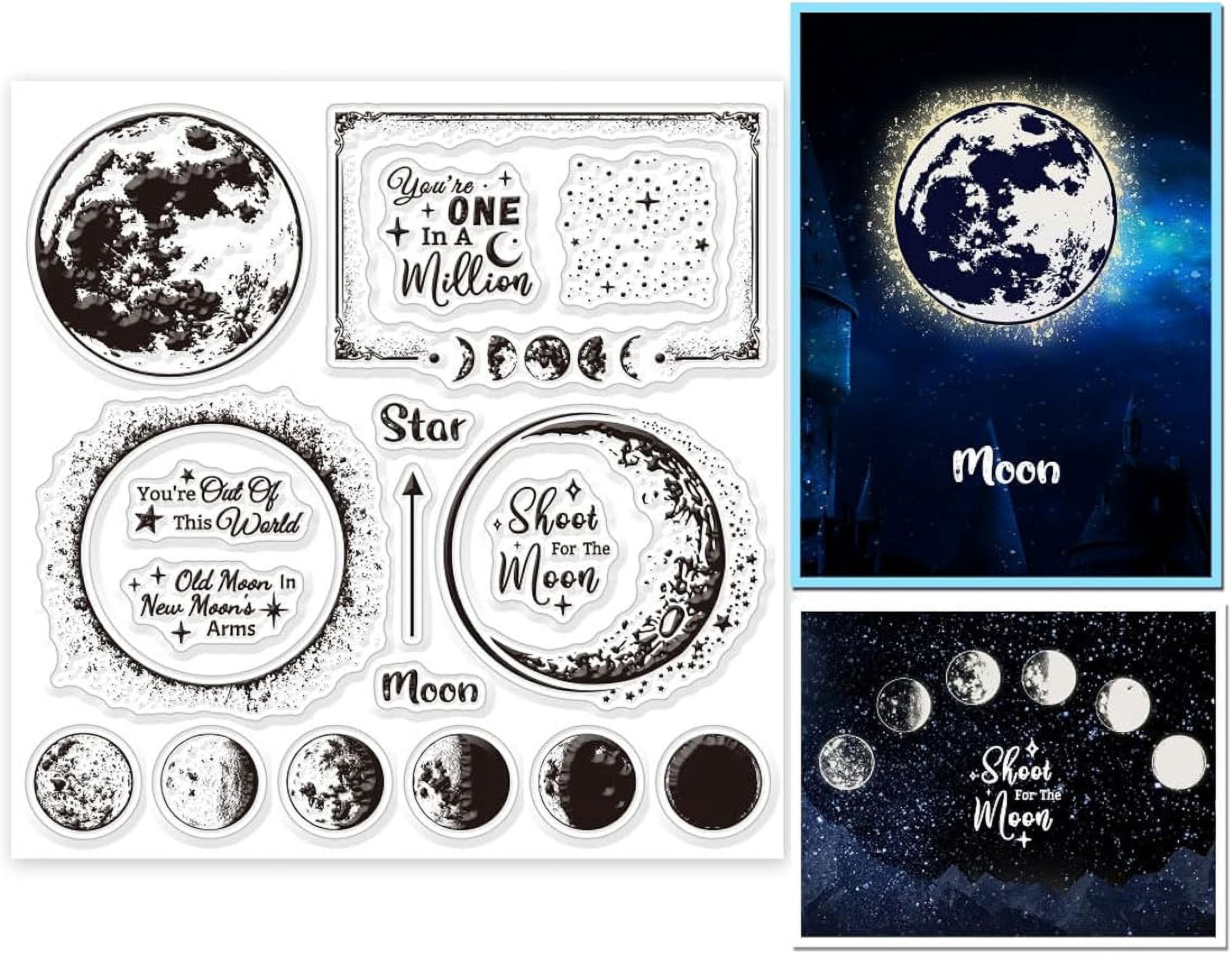1Sheet Round Border Clear Stamps Round Phases Clear Stamps Round ...
