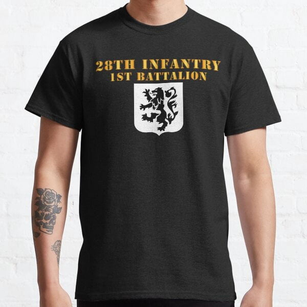 1St Battalion 28Th Infantry Hat Classic T-shirt - Walmart.com