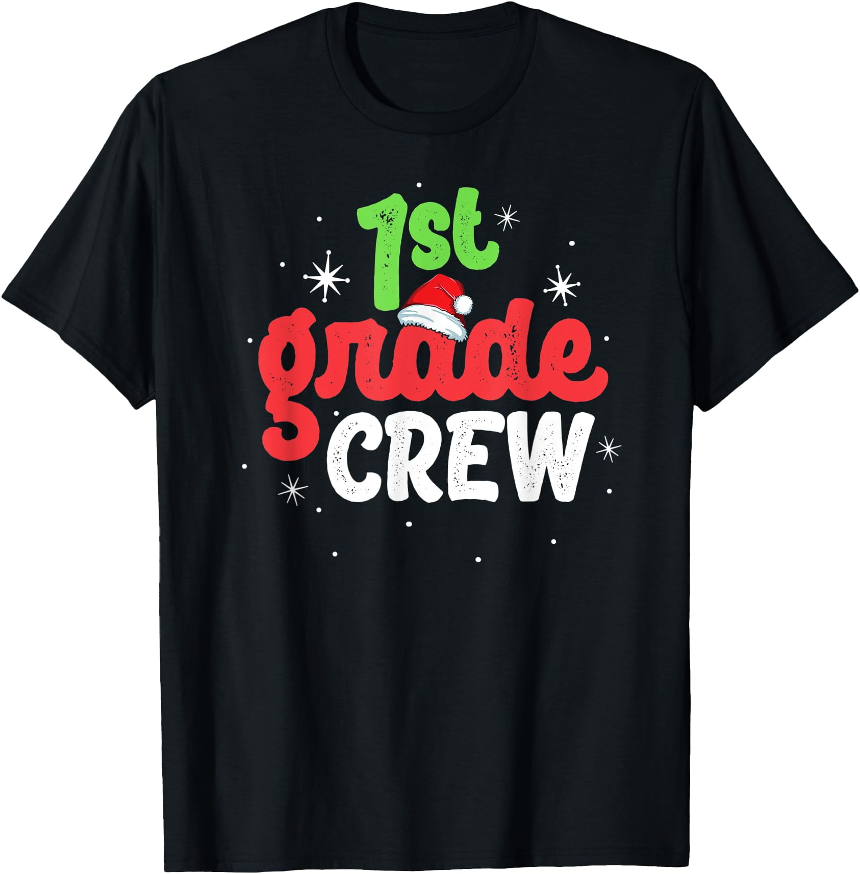 1St Grade Crew First Teacher Team Krismast T-Shirt - Walmart.com