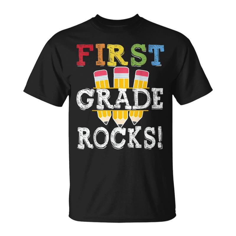 1St Grade Rocks Back To School Student Kid Teacher Team Unisex TShirt ...
