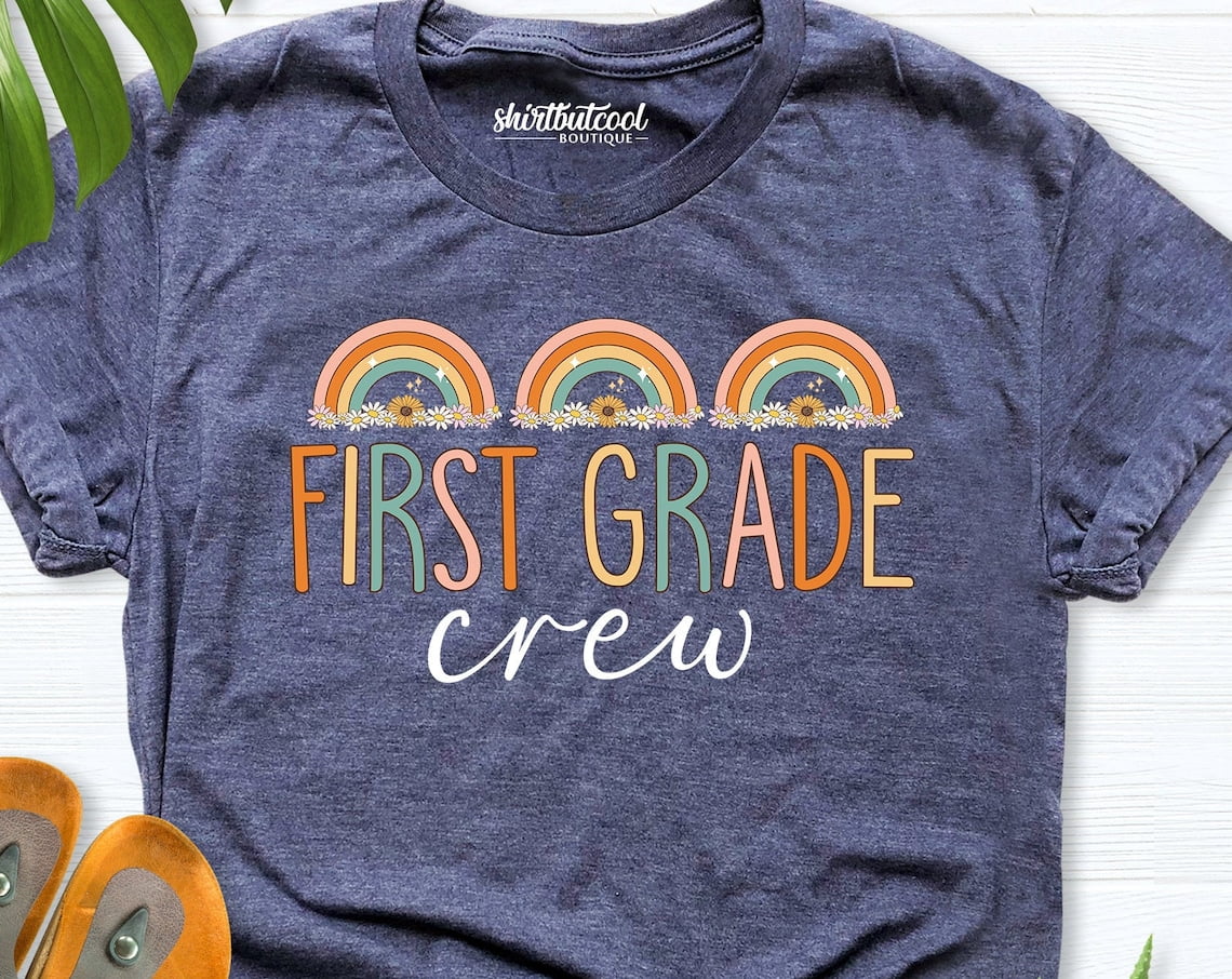 1St Grade Teacher Shirt, First Grade Crew Shirt, Back To School Shirt ...