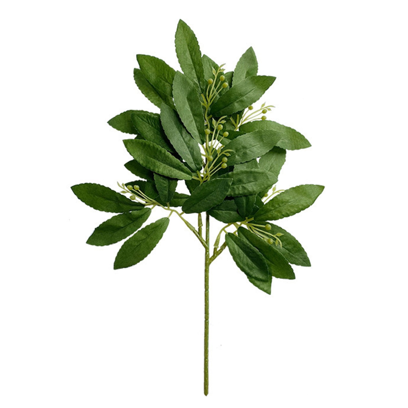 1Stem Artificial Fan Leaf Plant Household Imitation Indoor Flowers For ...