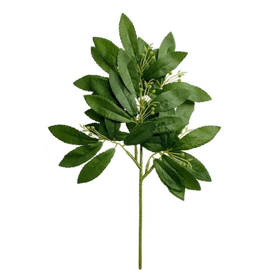 1Stem Artificial Fan Leaf Plant Household Imitation Indoor Flowers For ...