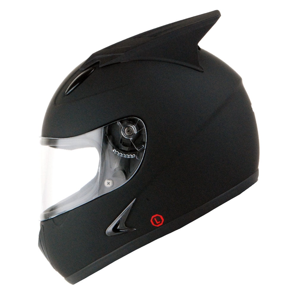 1Storm DOT Approved Motorcycle Bike Full Face Helmet with Horn Wing ...
