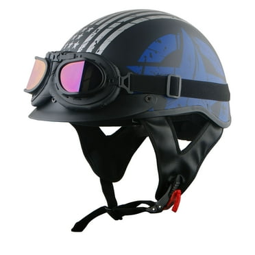 Free Shipping! 1Storm Motorcycle Half Face Helmet Mopeds Scooter Pilot ...