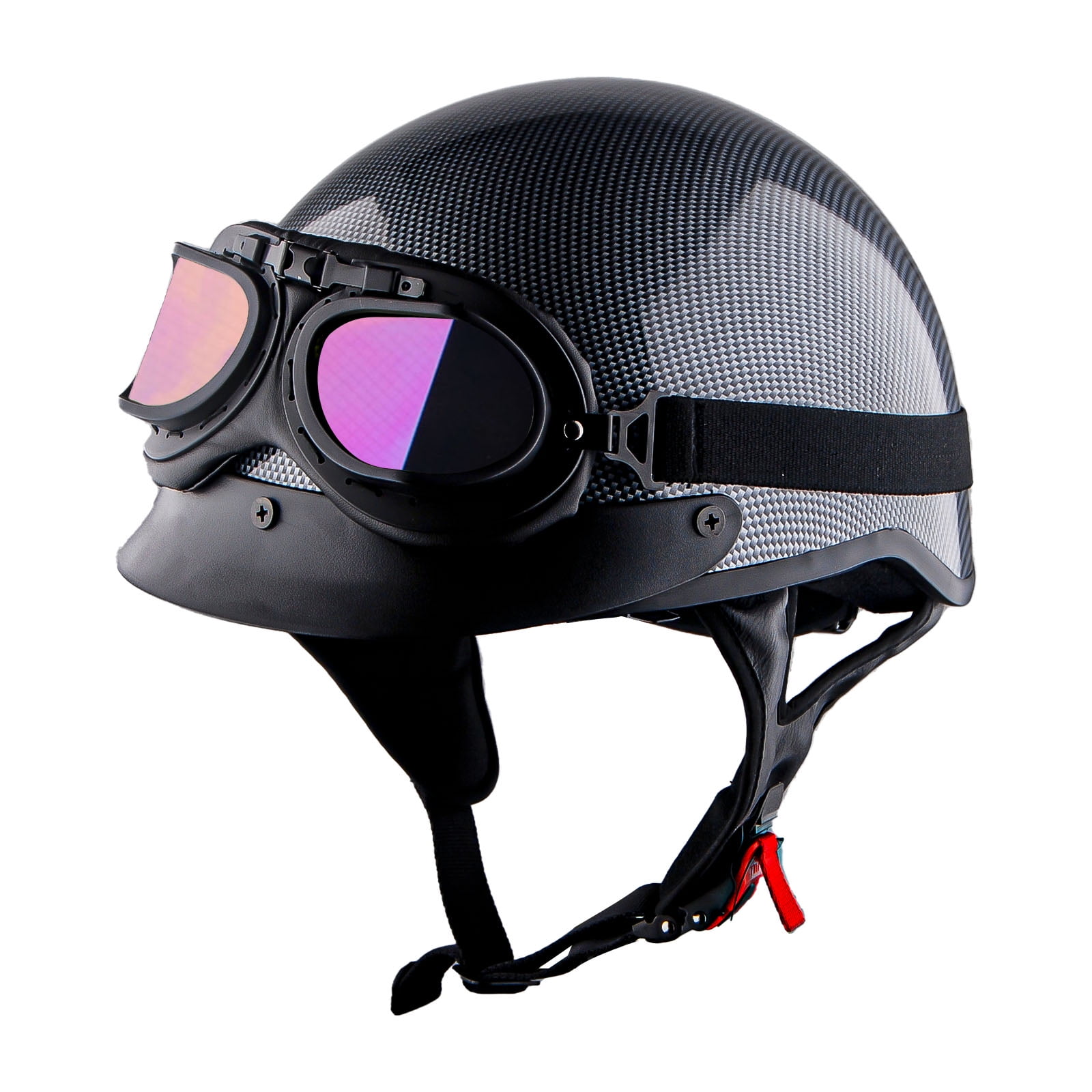 1Storm Motorcycle Half Face Helmet HKY205V Mopeds Scooter Pilot with ...