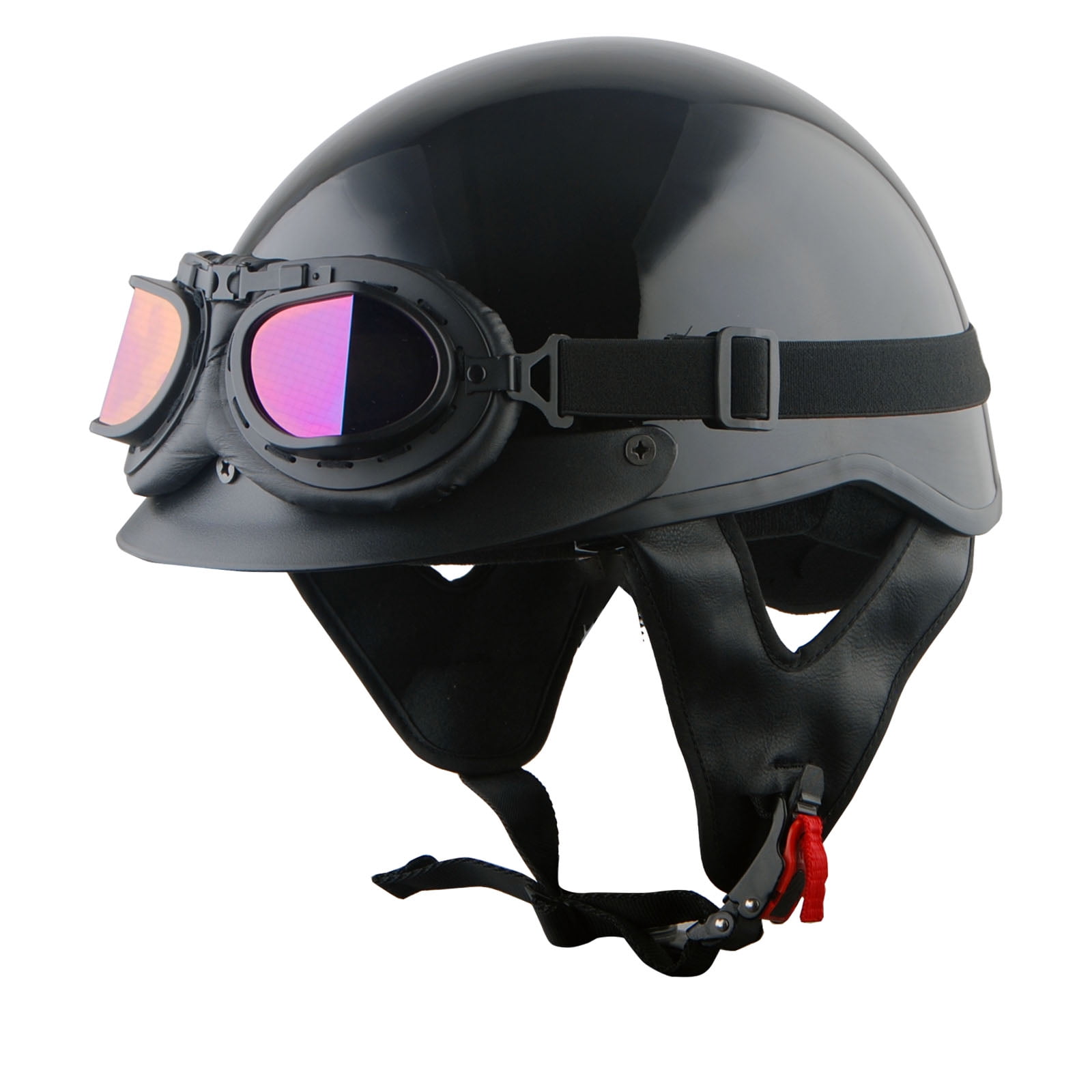 1Storm Motorcycle Half Face Helmet HKY205V Mopeds Scooter Pilot with ...