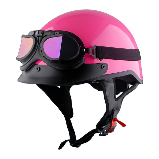 1Storm Motorcycle Half Face Helmet HKY205V Mopeds Scooter Pilot with ...