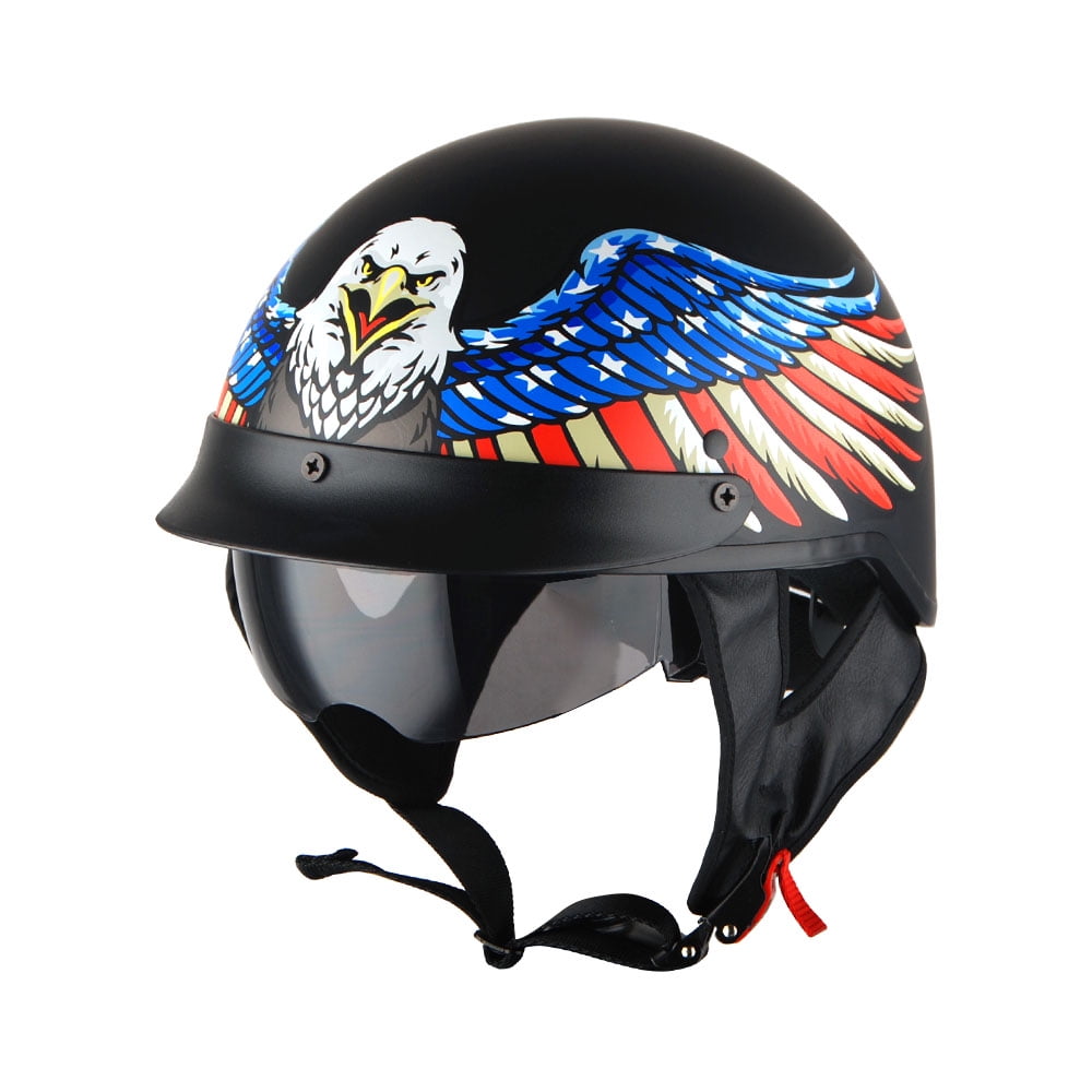 1Storm Motorcycle Half Face Helmet Mopeds Scooter Pilot with ...