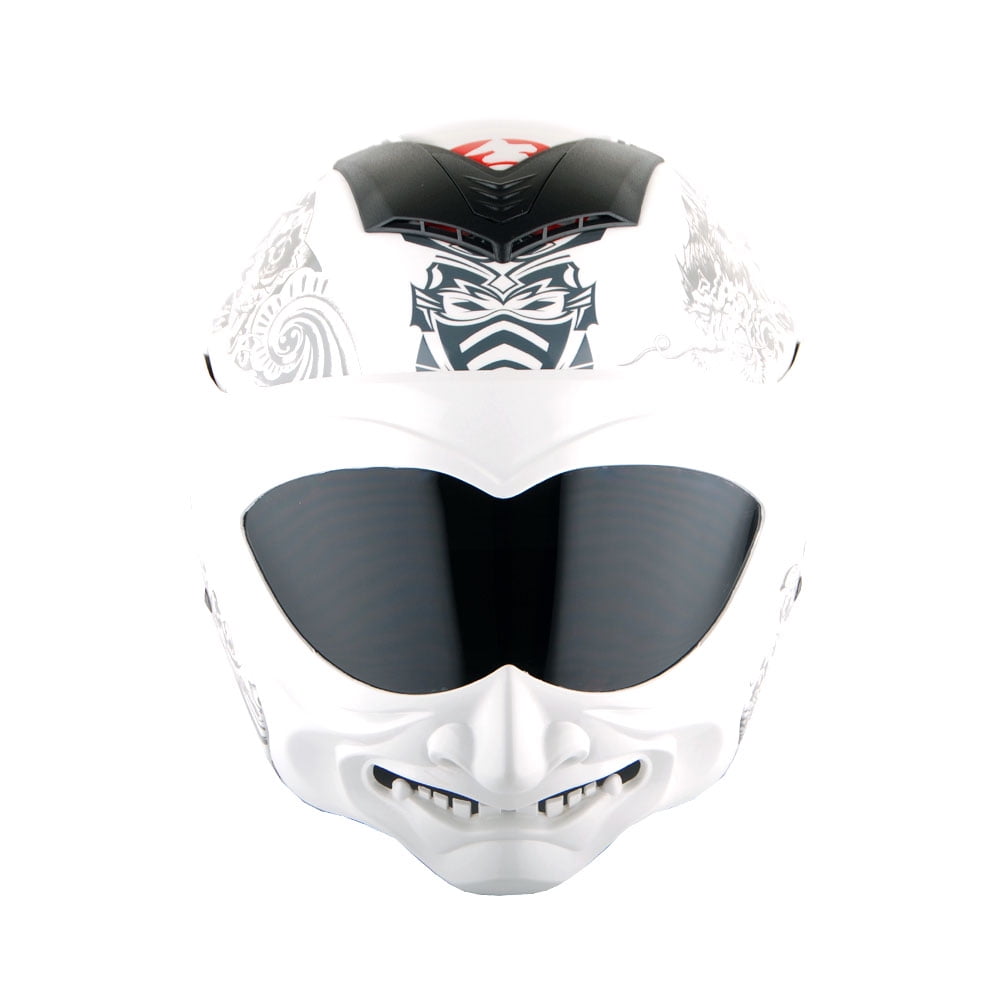 1Storm Motorcycle Open Face Fiber Glass Dual Visor Helmet HB_609 ...