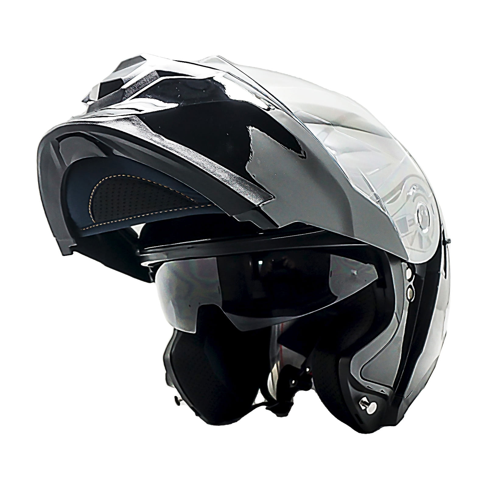 1Storm Motorcycle Street Bike Modular/Flip up Dual Visor Sun Shield ...