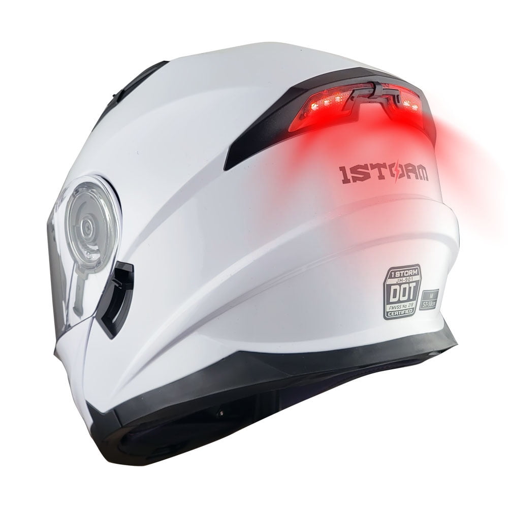 1Storm DOT Approved Motorcycle Bike Helmet, Modular Full Face, Dual ...