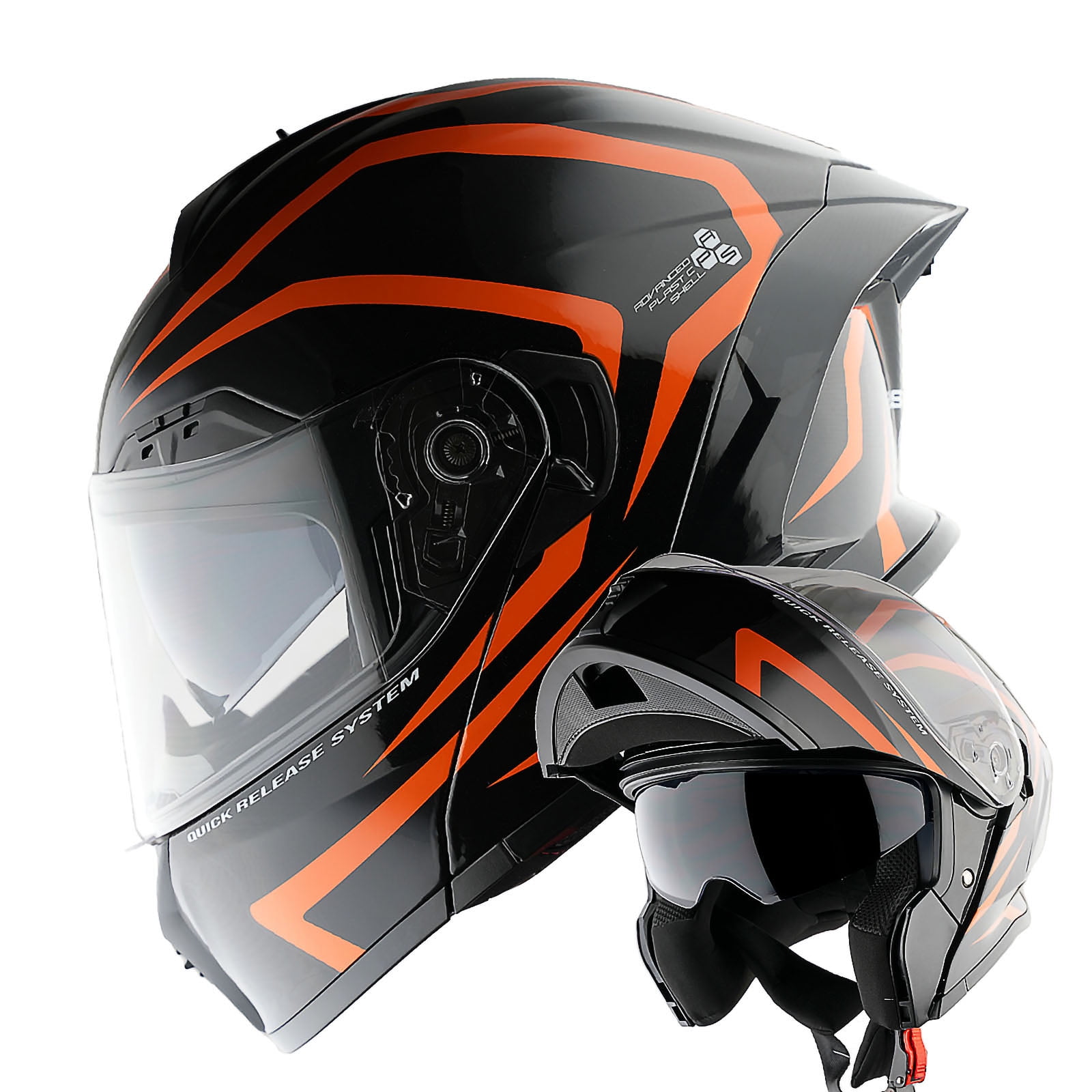 1Storm New Motorcycle Bike Modular Full Face Helmet Dual Visor Sun ...