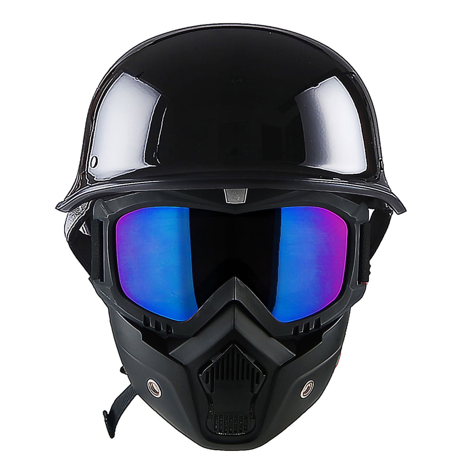1Storm Novelty Motorcycle Half Face Helmet German Style DOT Approved ...