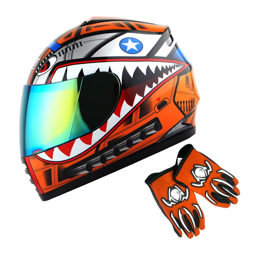 1Storm Youth Kids Dirt Motocross Road Child Motor Motorbike Helmet + MX ...