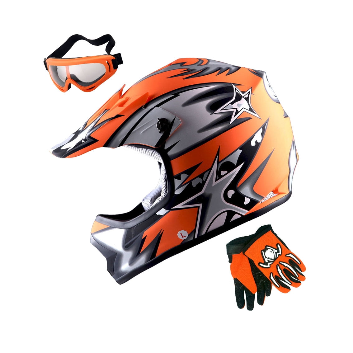 1Storm Youth Motocross Helmet BMX MX ATV Dirt Bike Helmet HBOY Matt ...