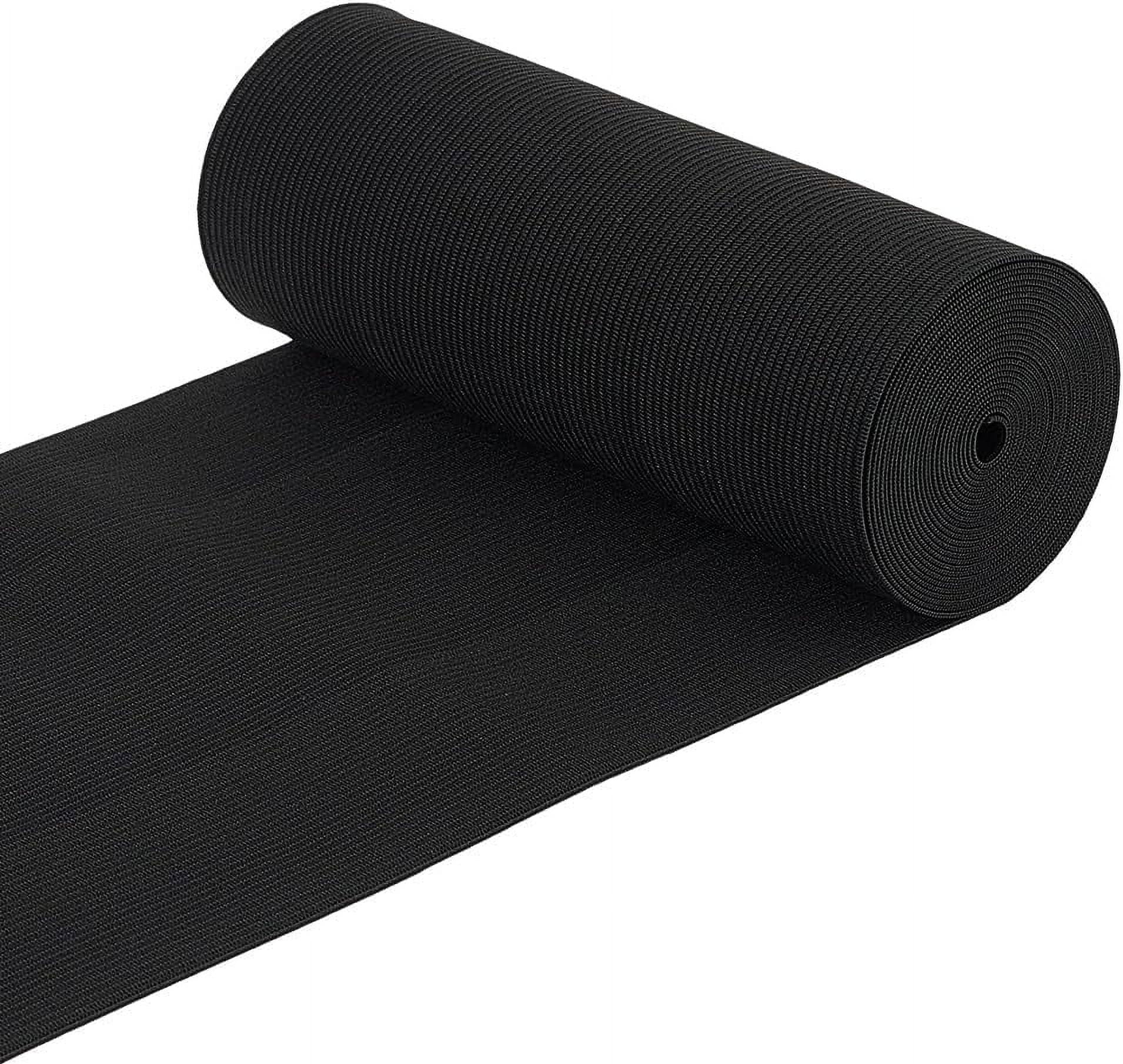 1Strand 3.3 Yard/3m 6 Inch Wide Flat Elastic Band Black Heavy Stretch ...