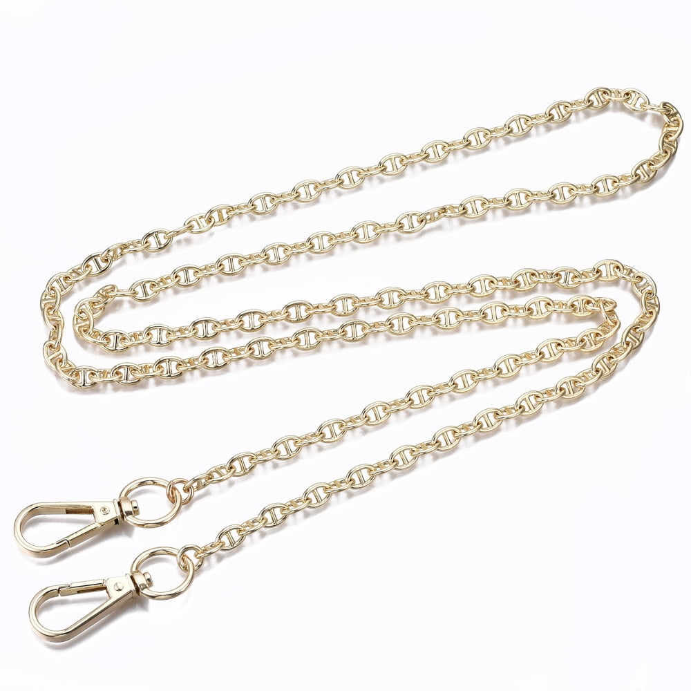1Strand Bag Chains Straps Brass Mariner Link Chains with Alloy Swivel ...