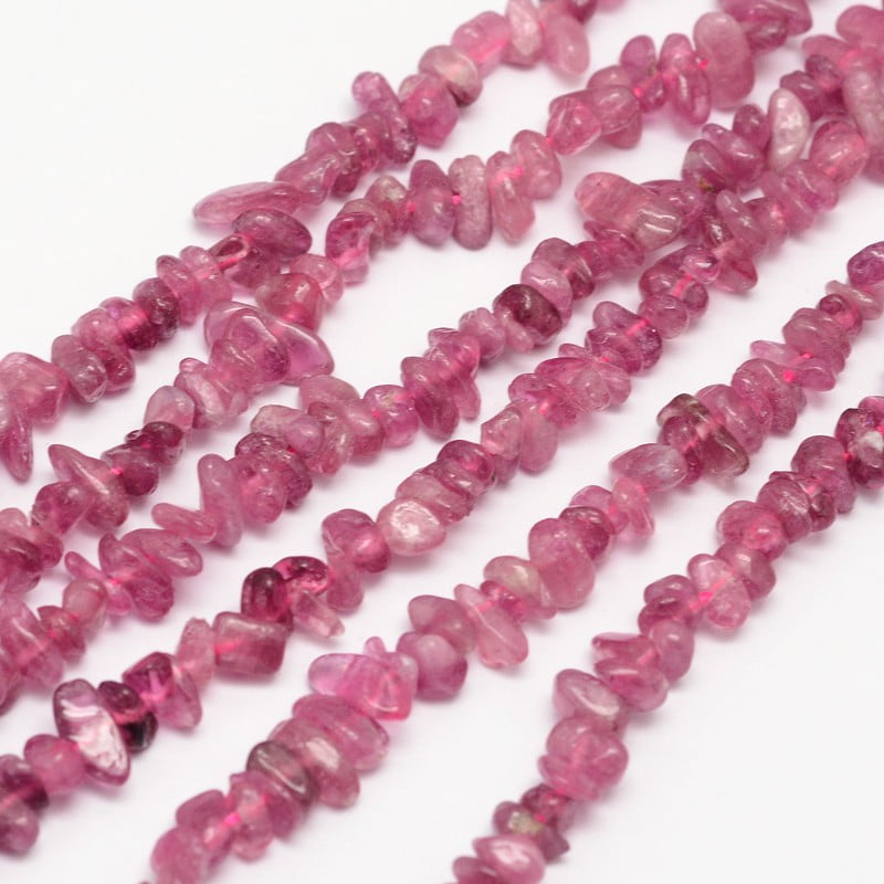 1Strand Chips Natural Red Tourmaline Beads Strands 3~8x3~12x3~5mm Hole ...