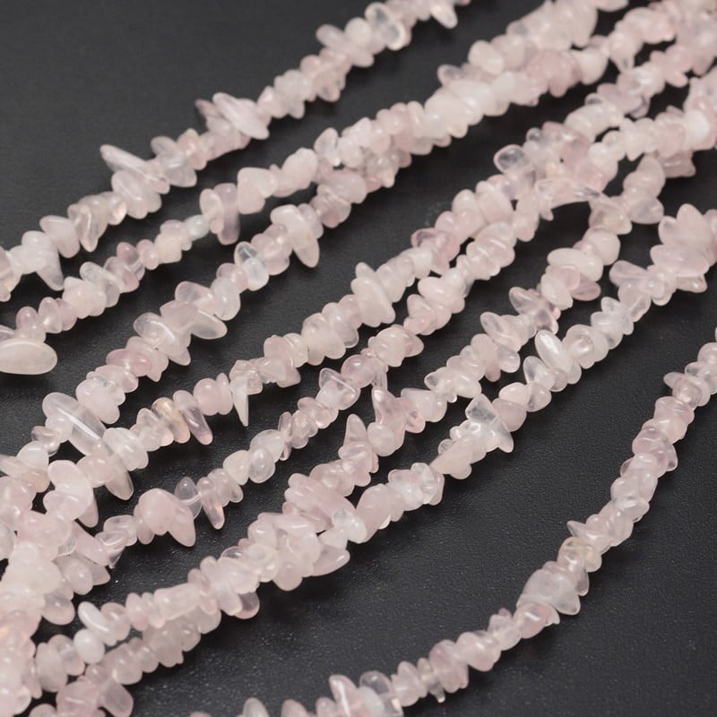 1Strand Chips Natural Rose Quartz Beads Strands 3~8x3~12x3~5mm Hole ...