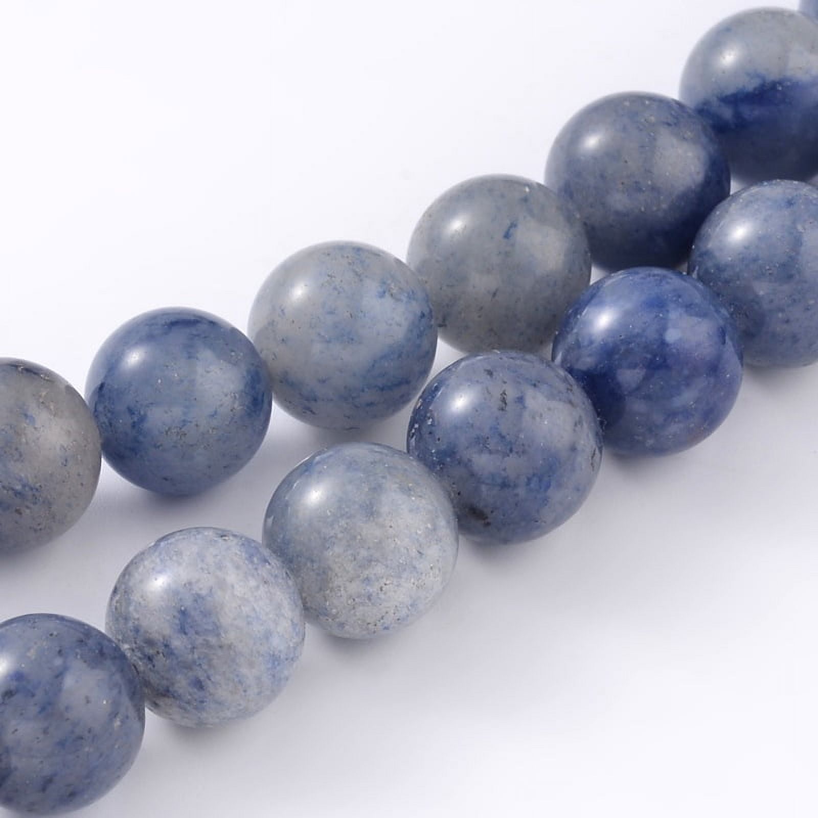 1Strand Dyed & Heated Natural Blue Aventurine Round Bead Strands 8mm ...