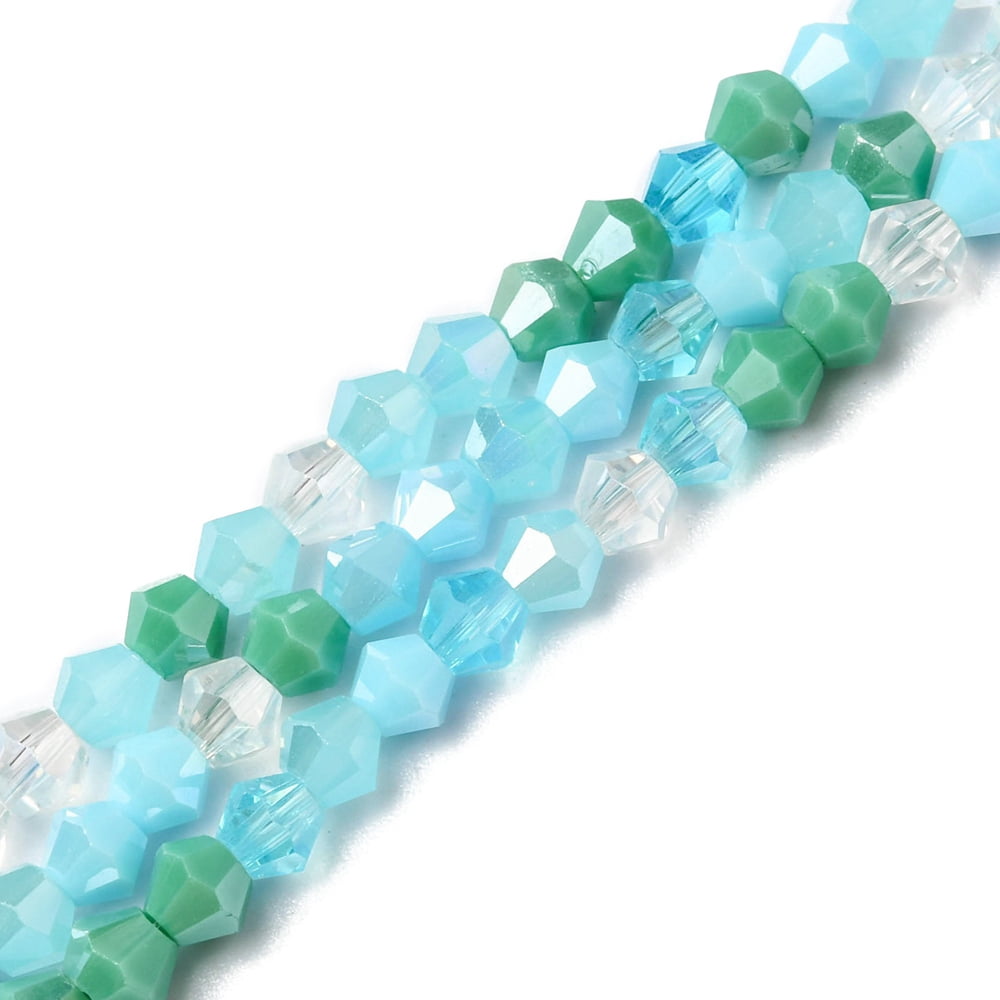 1Strand Electroplate Glass Beads Strands Opaque & Transparent & AB ...