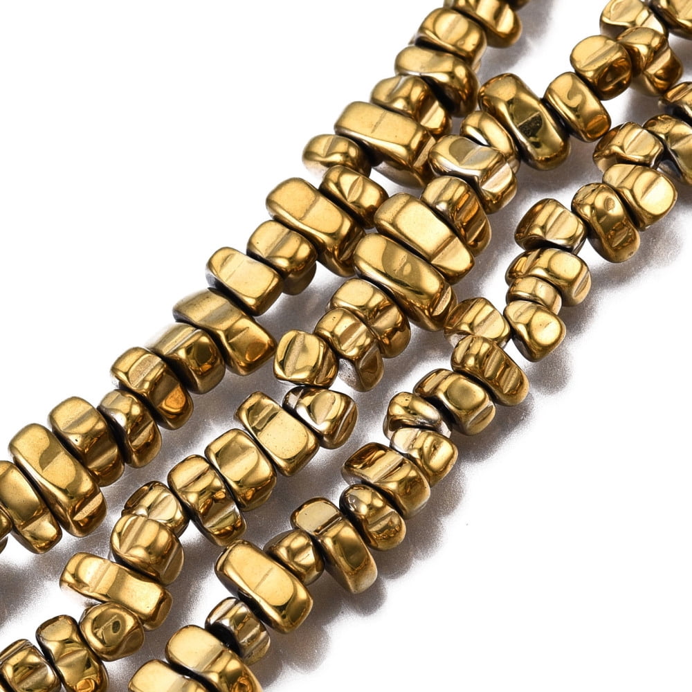 1Strand Electroplate Non-magnetic Hematite Beads Strands Chips Light ...