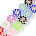 1Strand Handmade Lampwork Beads Strands Flower Mixed Color 13.5x6.5mm ...
