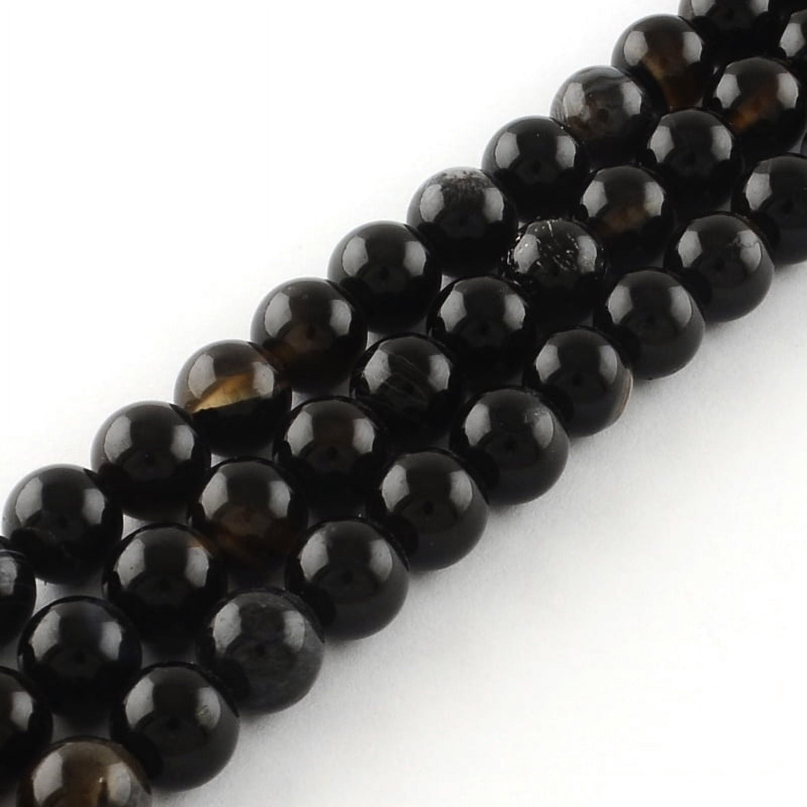 1Strand Natural Black Onyx Round Bead Strands Dyed 12mm Hole: 1.5mm 31 ...