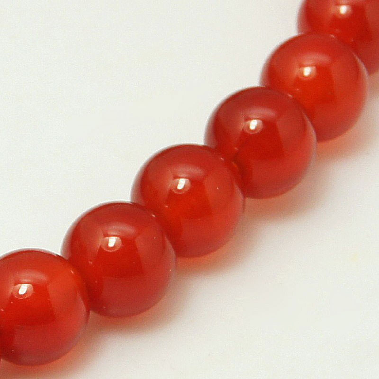 1Strand Natural Carnelian Bead Strands Dyed & Heated Grade A Round Red ...
