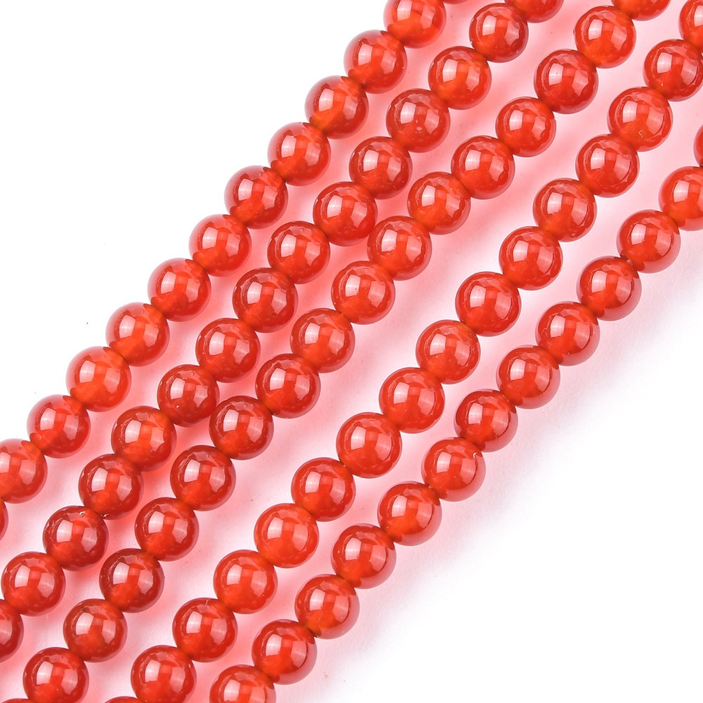 1Strand Natural Carnelian Beads Strands Grade A Dyed Round 4mm Hole ...