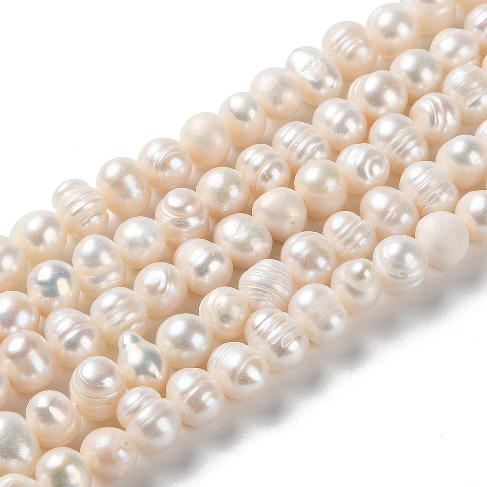 1Strand Natural Cultured Freshwater Pearl Beads Strands Potato Grade ...