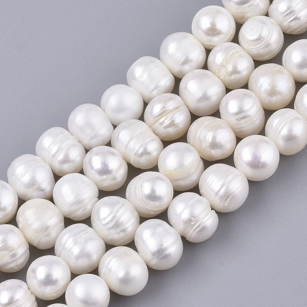 1Strand Natural Cultured Freshwater Pearl Beads Strands Potato Seashell ...