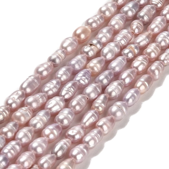 1Strand Natural Cultured Freshwater Pearl Beads Strands Rice Thistle 5. ...