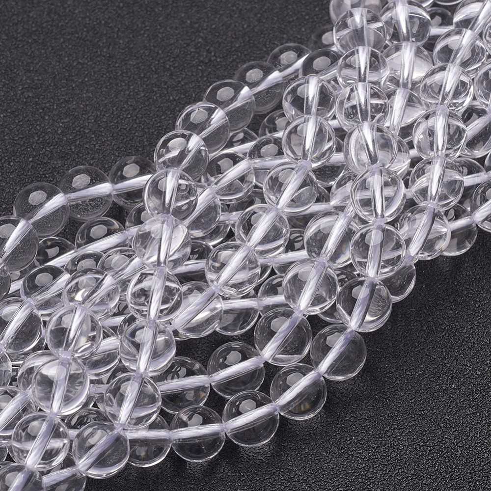 1Strand Natural Grade AB Quartz Crystal Beads Strands Rock Crystal ...