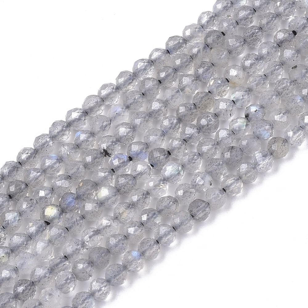 1Strand Natural Labradorite Beads Strands Faceted Round 2mm Hole: 0.4mm ...