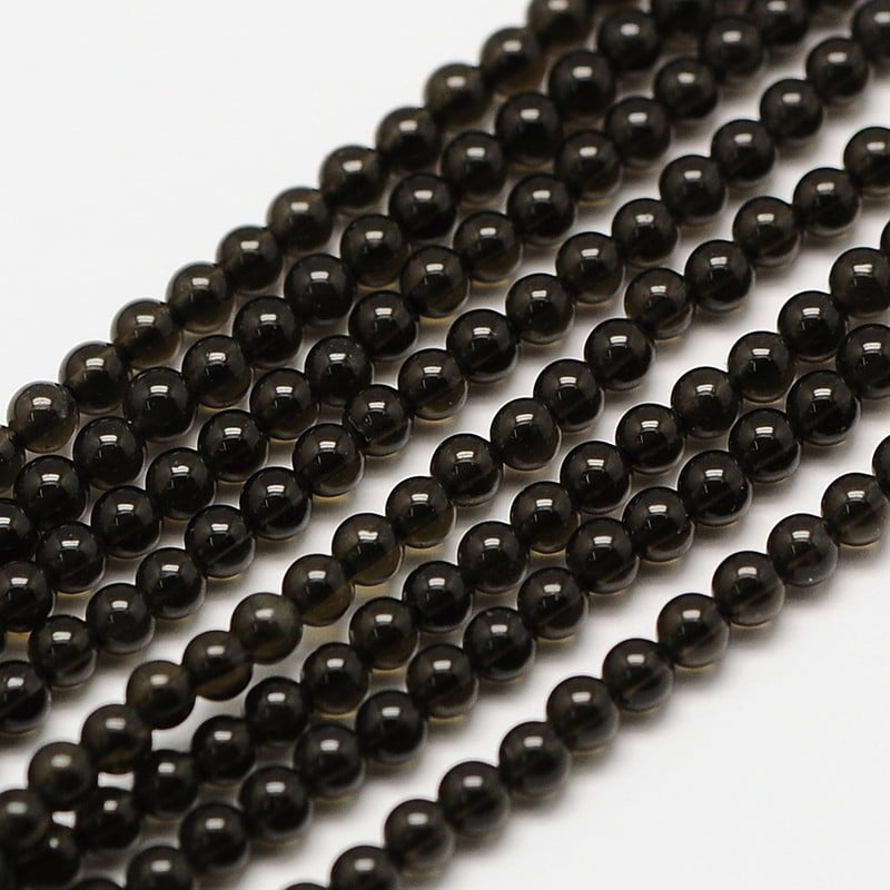 1Strand Natural Obsidian Round Bead Strands 2mm Hole: 0.8mm 184pcs ...