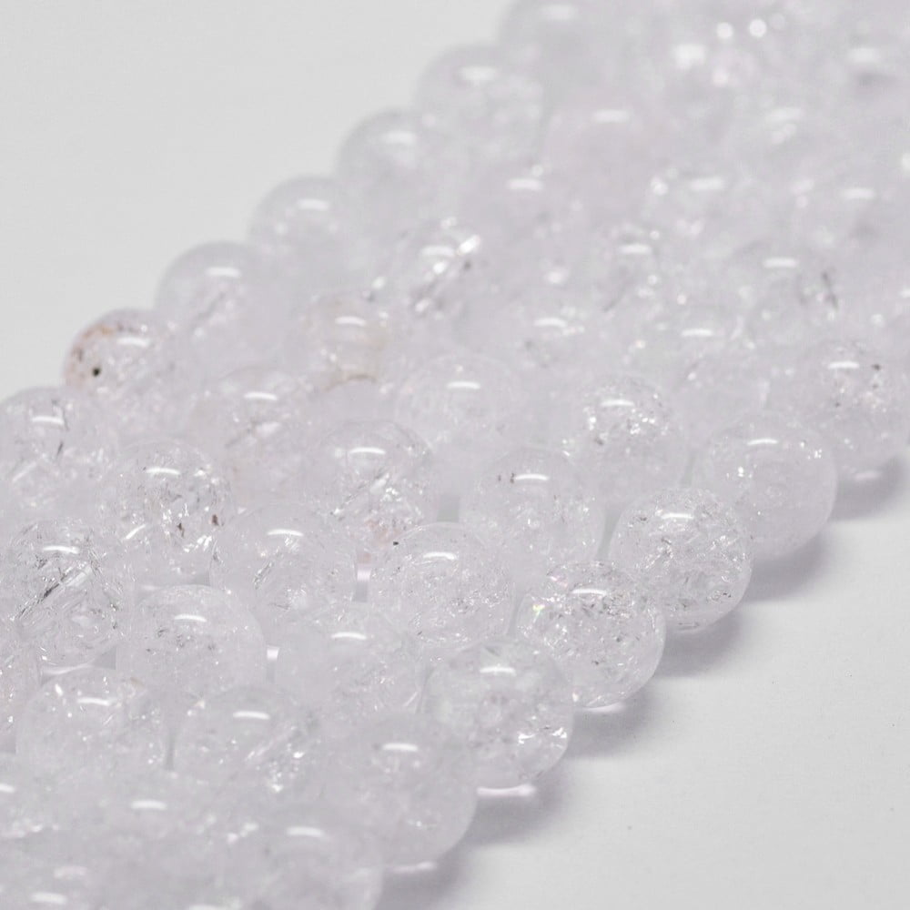 1Strand Natural Quartz Crystal Beads Strands Rock Crystal Beads Round 6mm Hole: 1mm 66pcs/strand ...