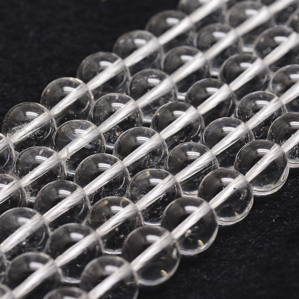 1Strand Natural Quartz Crystal Beads Strands Rock Crystal Beads Round ...
