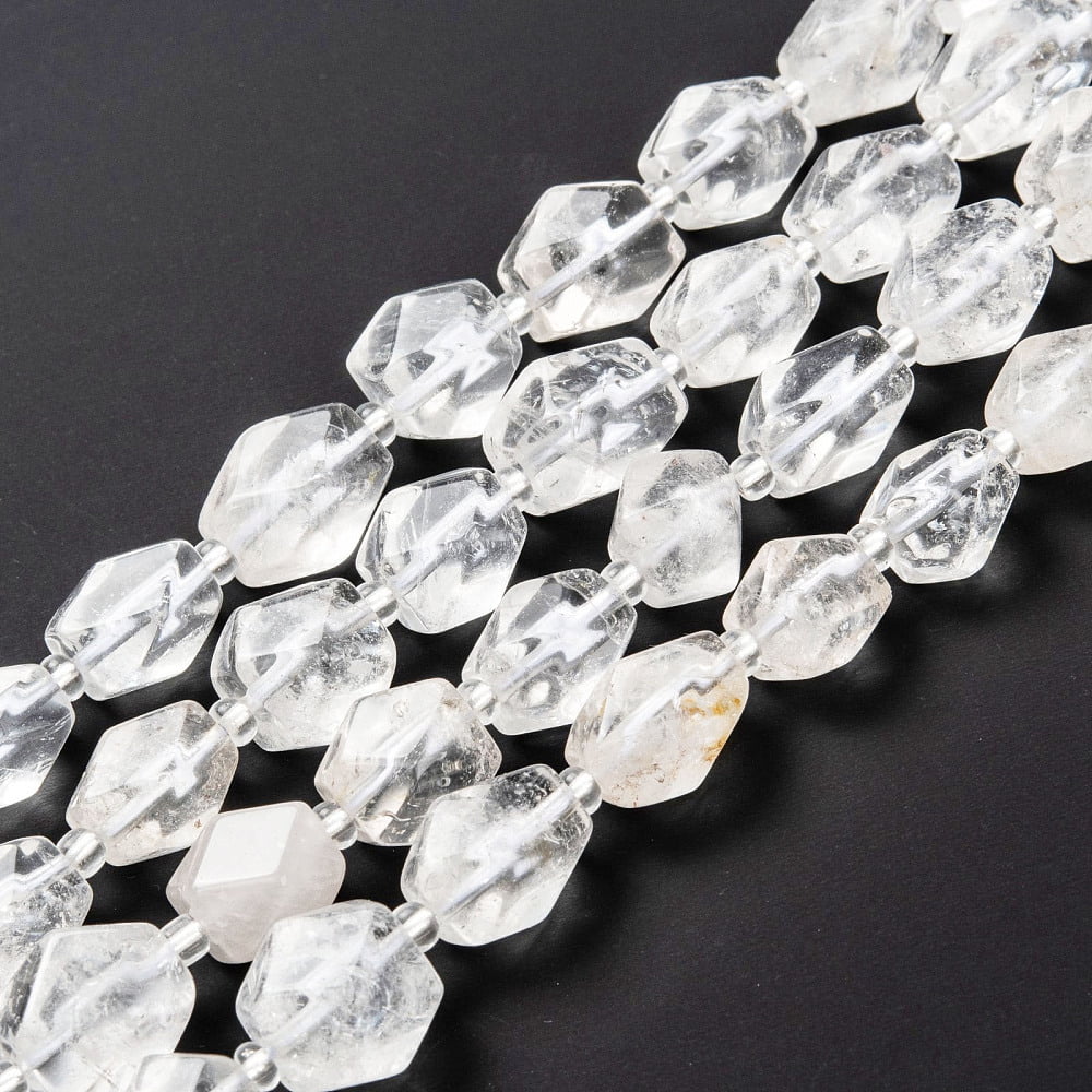 1Strand Natural Quartz Crystal Beads Strands Rock Crystal Beads with ...