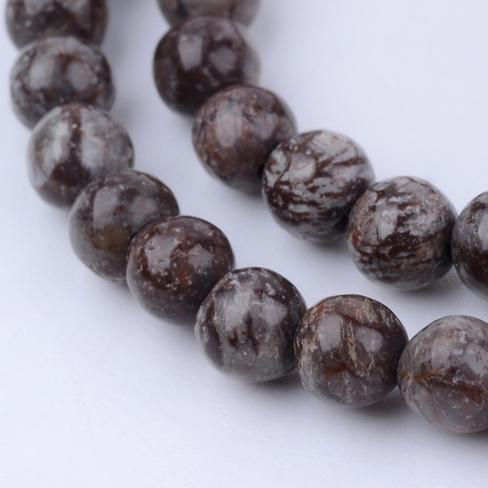 1Strand Natural Snowflake Obsidian Beads Strands Round 8~8.5mm Hole ...