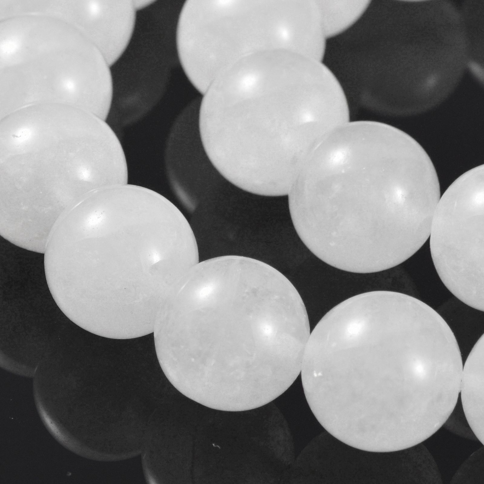 1Strand Natural White Jade Bead Strands Round White 8mm Hole: 1mm about ...